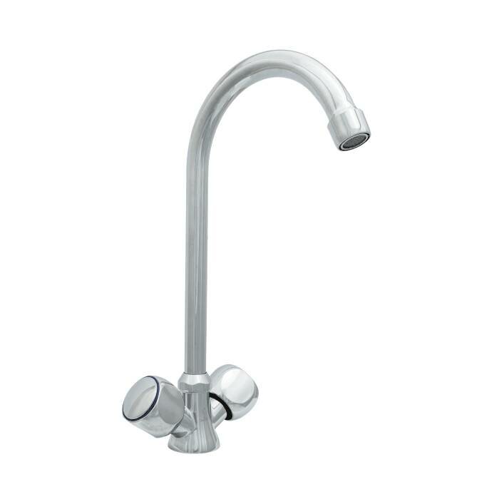 Смеситель для кухонной мойки двуручный излив Д24 H-220мм Стандарт ЦС-СМ 25ш К М_Супер Центр Сантехники (Подольск) СМ507352