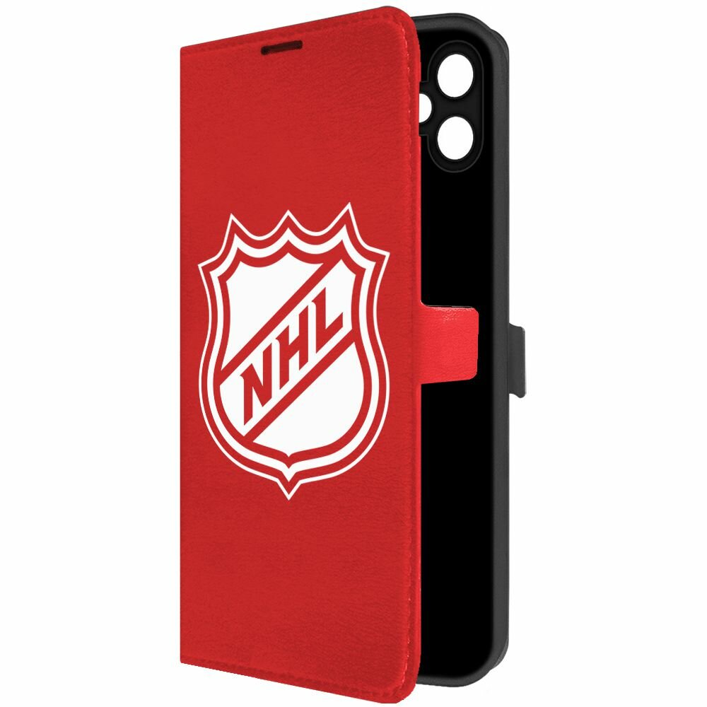 Чехол-книжка Krutoff Eco Book для Samsung Galaxy A05 NHL (НХЛ) (красный)