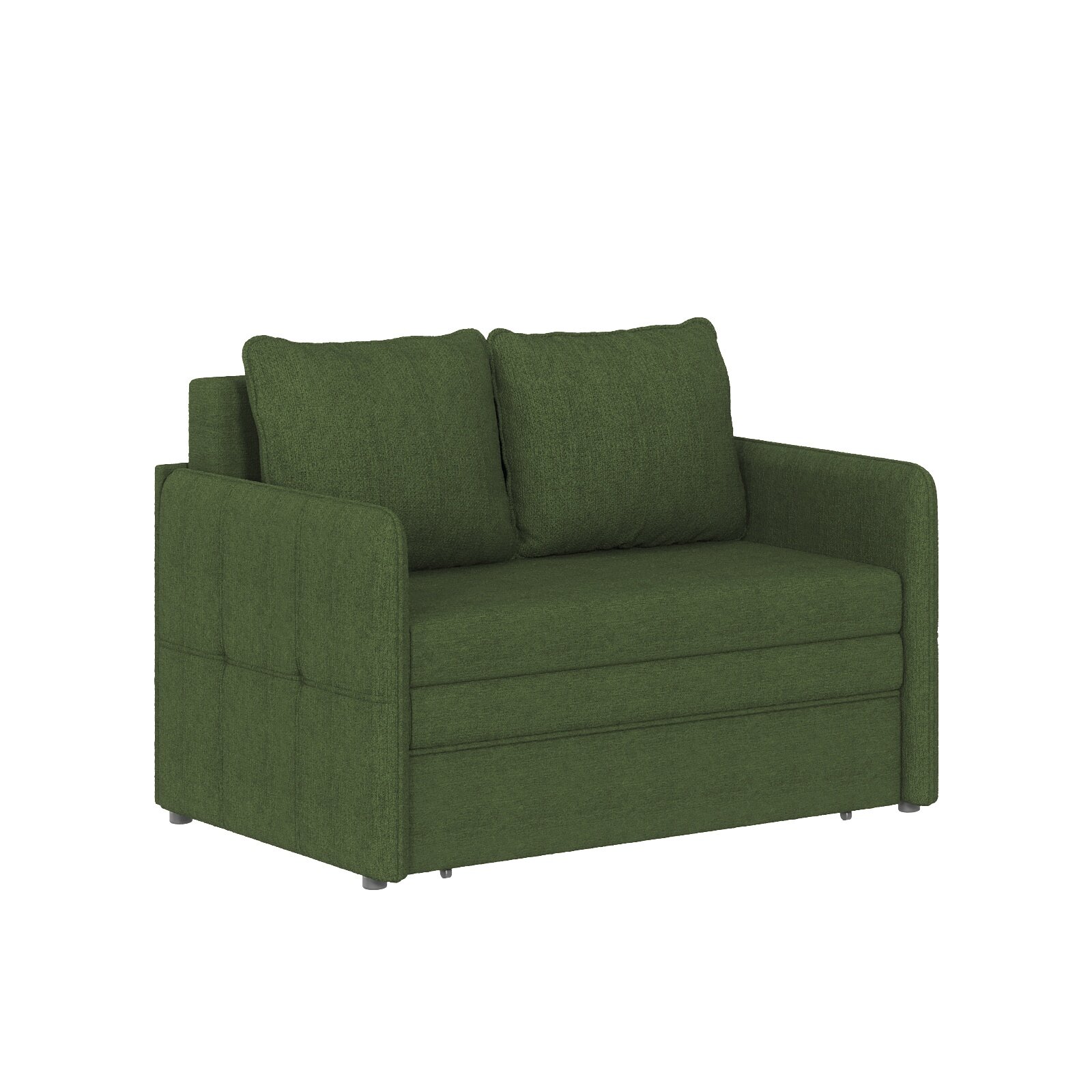 Компактный диван Баррни 100 в зеленой рогожке Дрим Л23