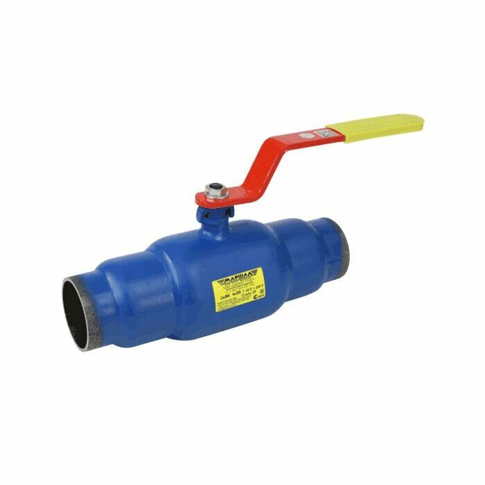 Кран шаровой сталь 11с67п Ду 100 Ру25 п/привар L=390мм полнопроходной Маршал ЦП.00.1.025.100