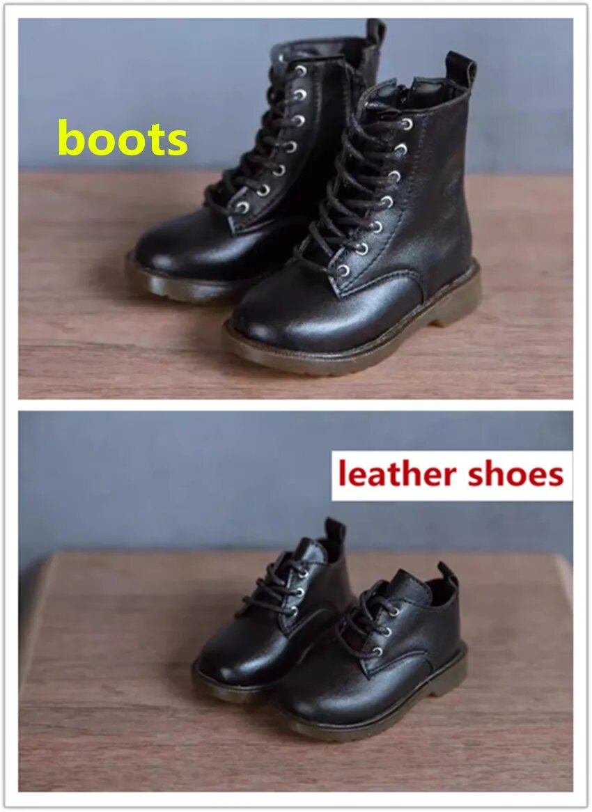 Кукольные ботинки черные для BJD 1/3, Uncle high boots