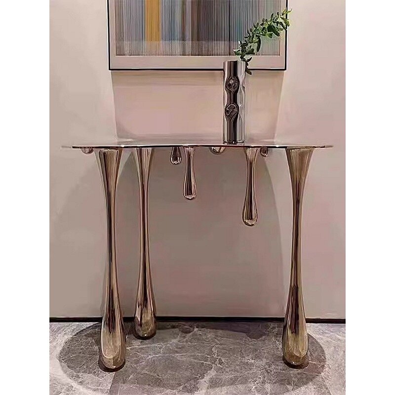 Консоль Goccioline (овальный, розовое золото гальваника)