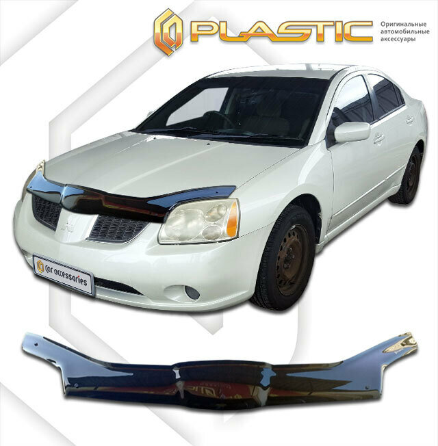Дефлектор капота Mitsubishi Galant без хрома 2006-2008 Classic черный exclusive
