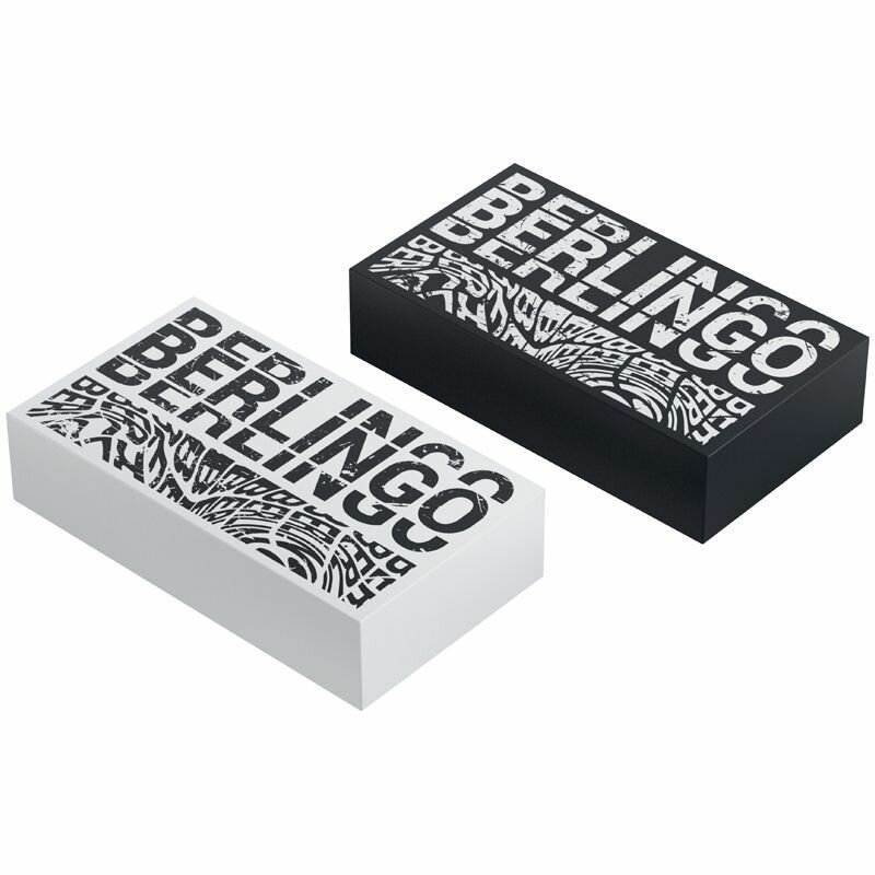 2 (два) Ластик Berlingo "Monochrome", прямоугольный, 45*25*10мм,
