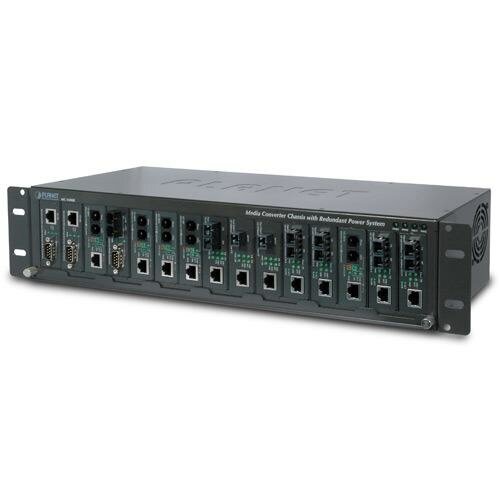 PLANET MC-1500R 15-slot 19" Media Converter Chassis with Redundant Power Option