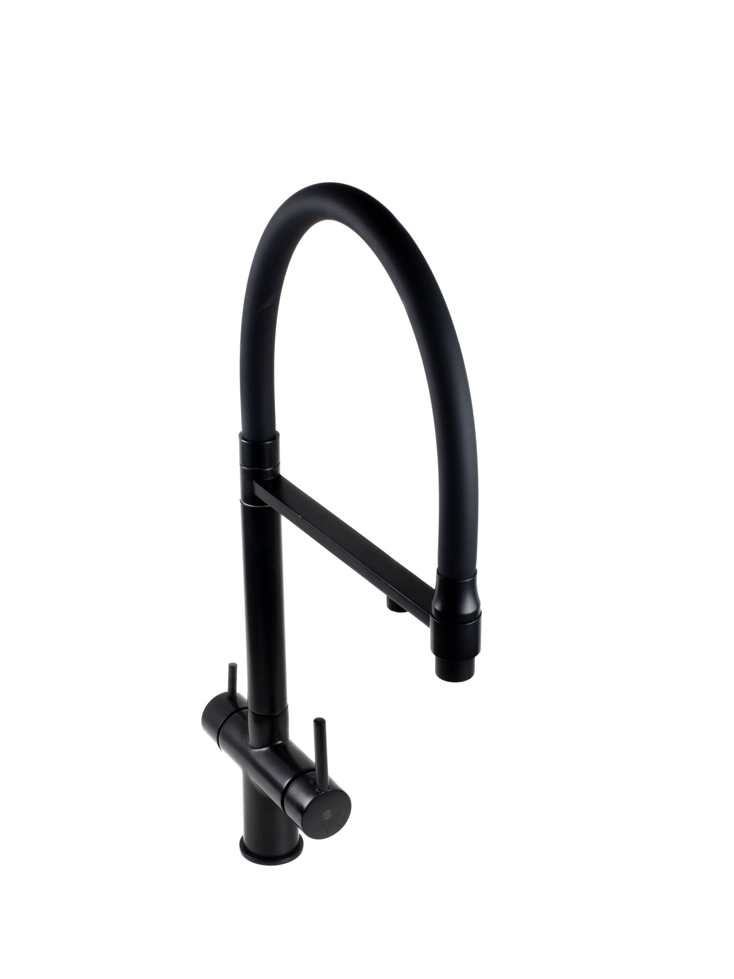 Смеситель Кухня SANTREK AQUA-1033 "PRESTIGE" шар. d-35 с гибким изливом, с подключением фильтра питьевой воды (черный)