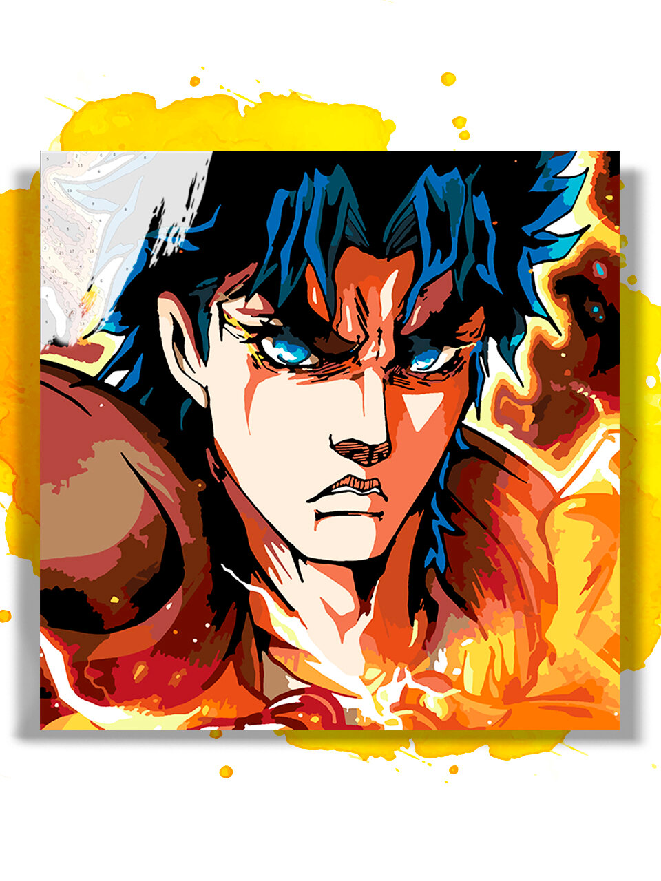 Картина по номерам на холсте Jojos Bizarre Adventure - Jonathan Joestar - Невероятные приключения ДжоДжо - Джонатан Джостар, 40 х 40 см