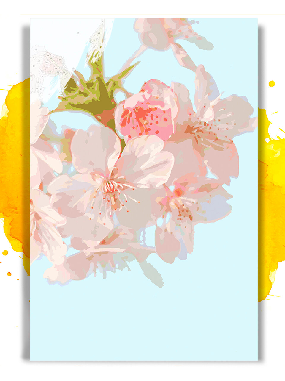 Картина по номерам на холсте Сакура вблизи, 40 х 60 см