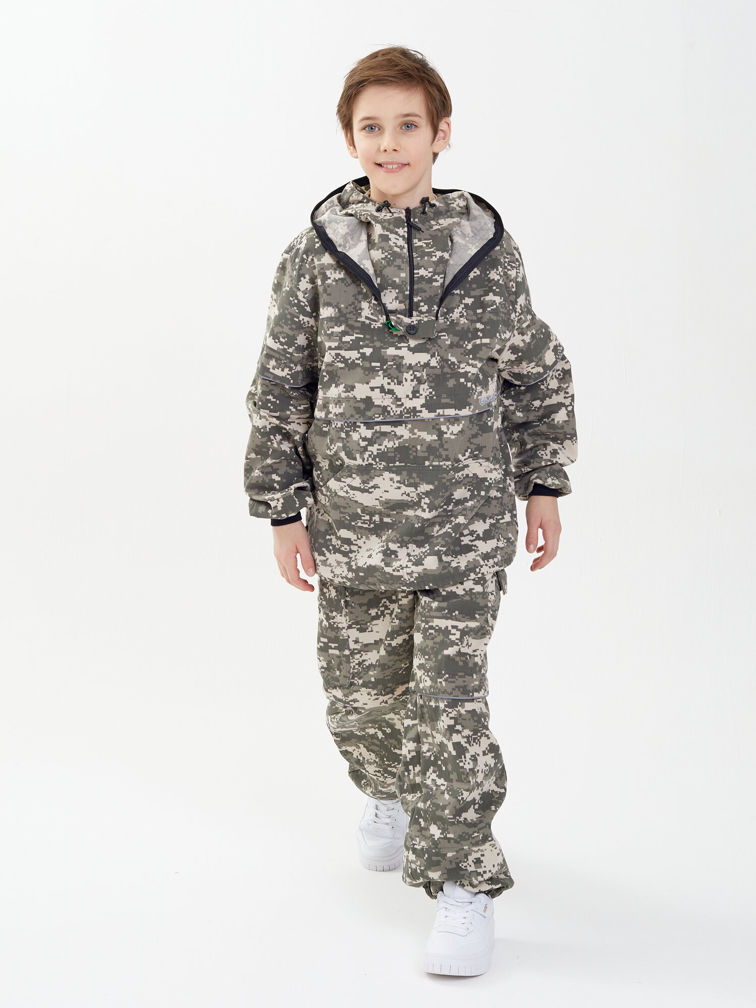 Костюм летний Антигнус-Люкс детский, ткань твил-пич, цвет 128/2 (светлый пиксель), р.28-30/110-116