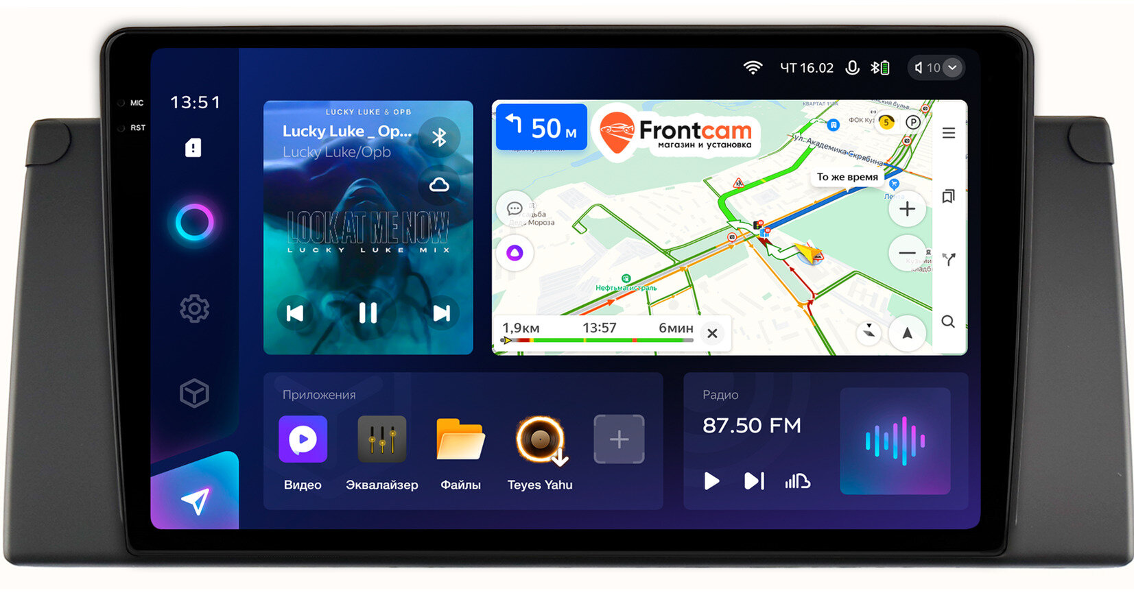 Штатная магнитола BMW X5 (E53) 1999-2006 Teyes CC3 2K 4/32 9.5" RM-9295 Android 10 (4G-SIM, DSP, QLed)