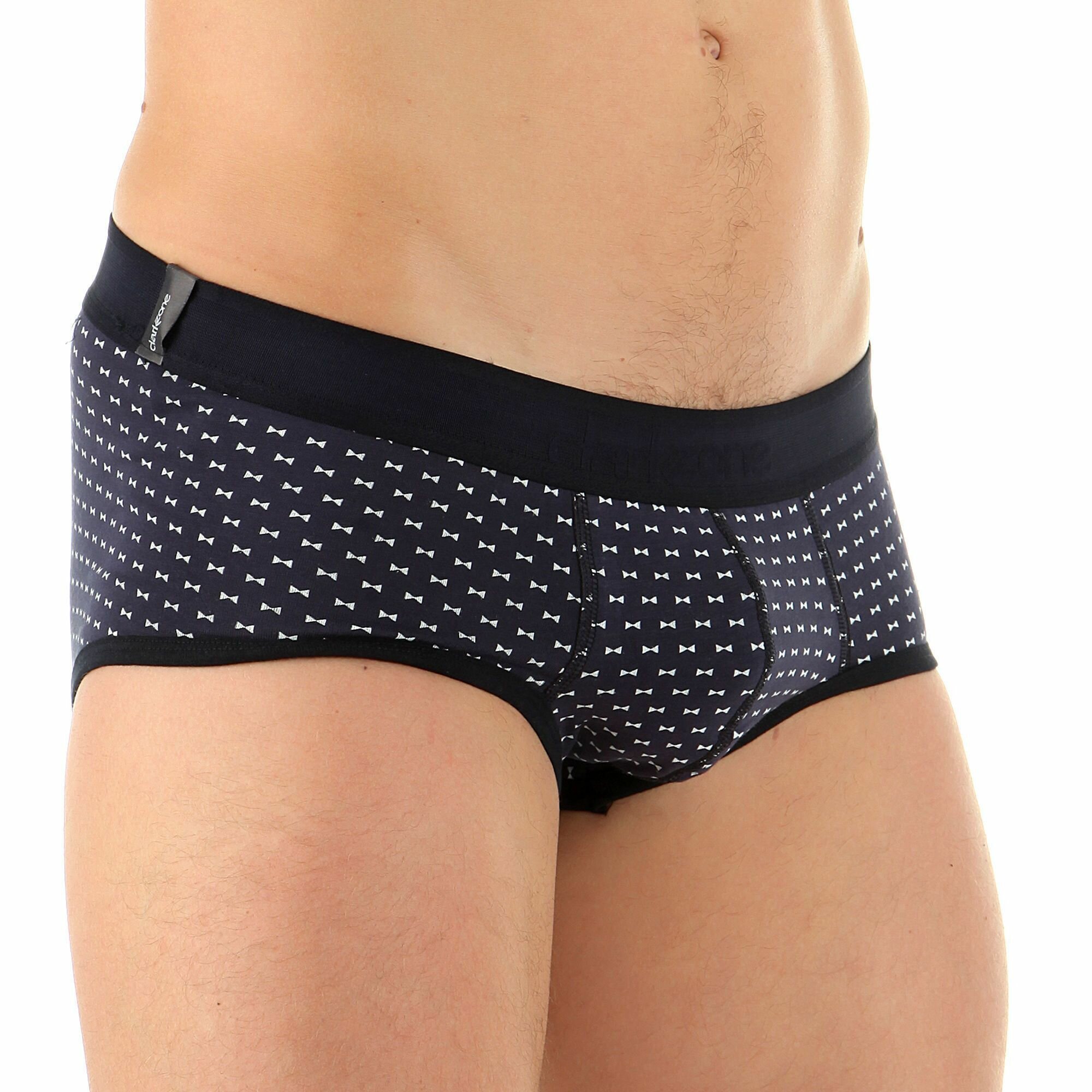 Трусы Темно-синие брифы с принтом в виде бантов