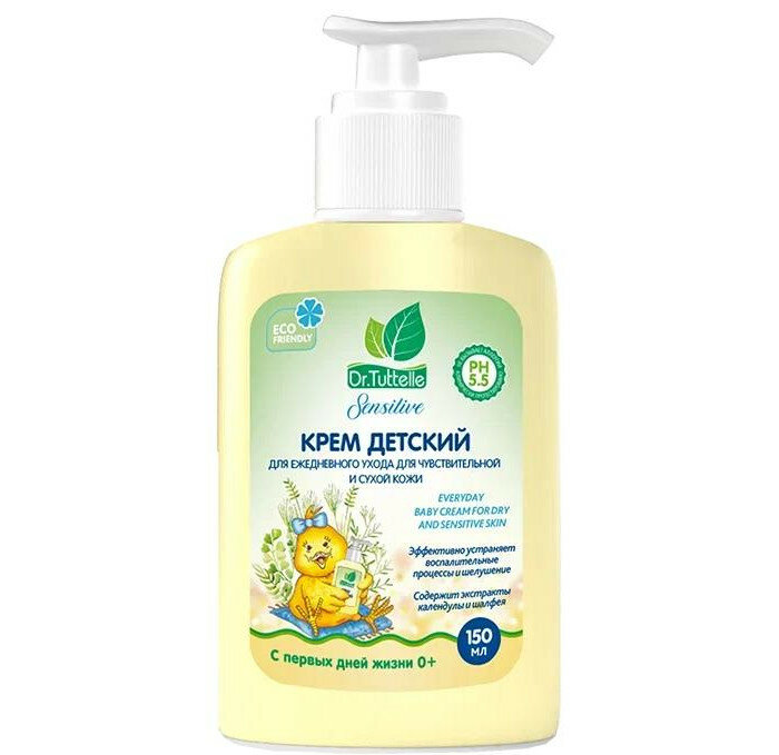 Крем детский для чувствительной и сухой кожи Dr.Tuttelle для ежедневного ухода 150 мл (DT084)