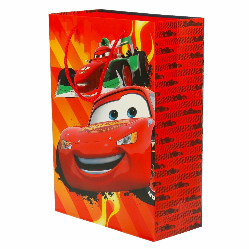 Пакет подарочный "Тачки" 22*31*10см матовый