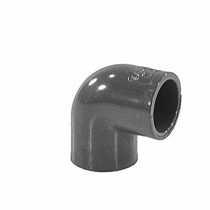 Отвод ПВХ серый под клеевое соед Дн 20х90гр Ру16 напорный EFFAST RDRGOD0200