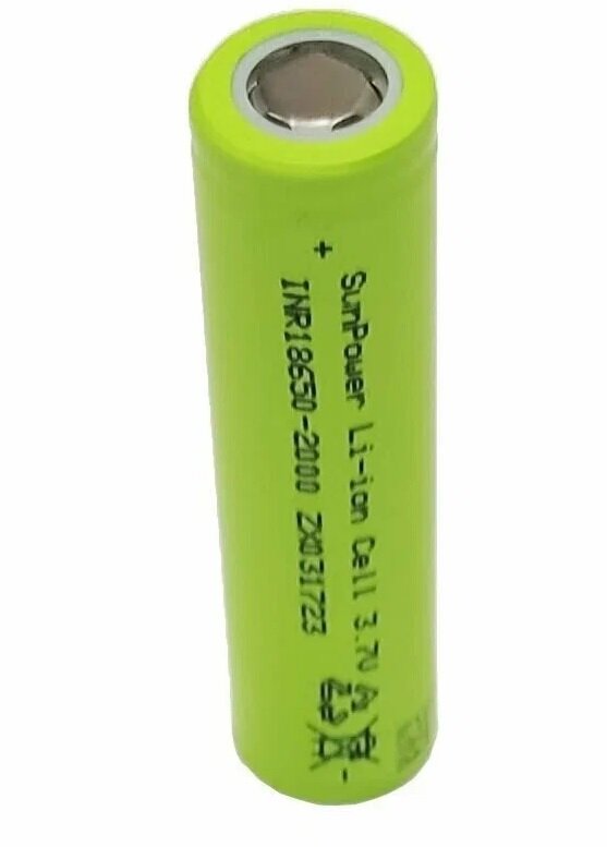 Аккумулятор высокотоковый SunPower INR18650 2000mAh 20А 13мОм, 1 шт
