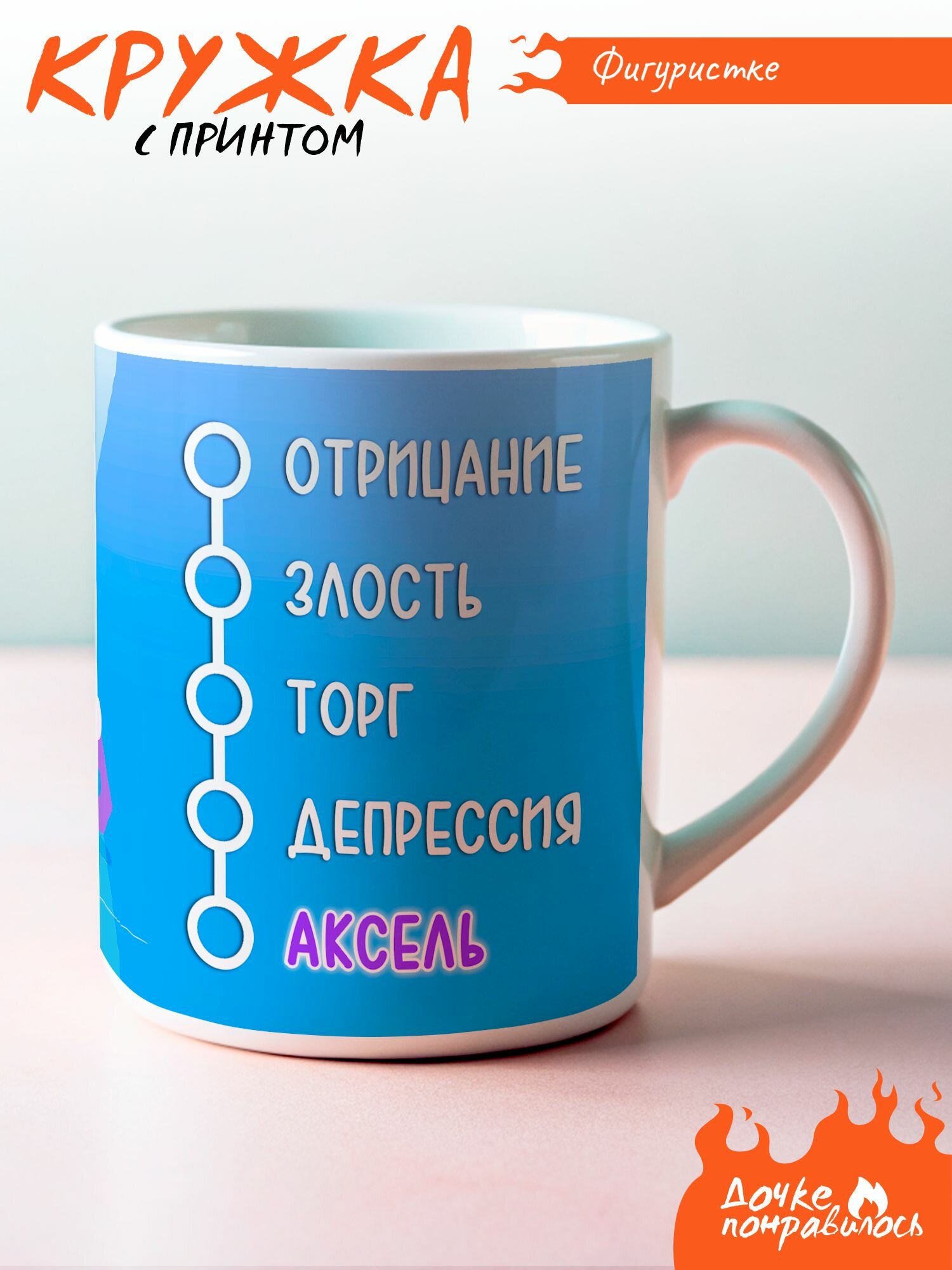 Кружка с принтом фигурное катание