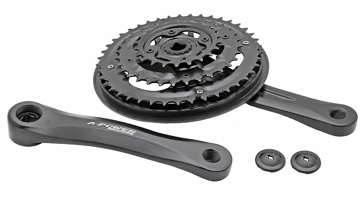 Шатуны 3зв. 42-34-24зуб/шатуны 170мм под квадр. вал "L-POWER" HDL-A05 алюм. покр. пластиком (компл)