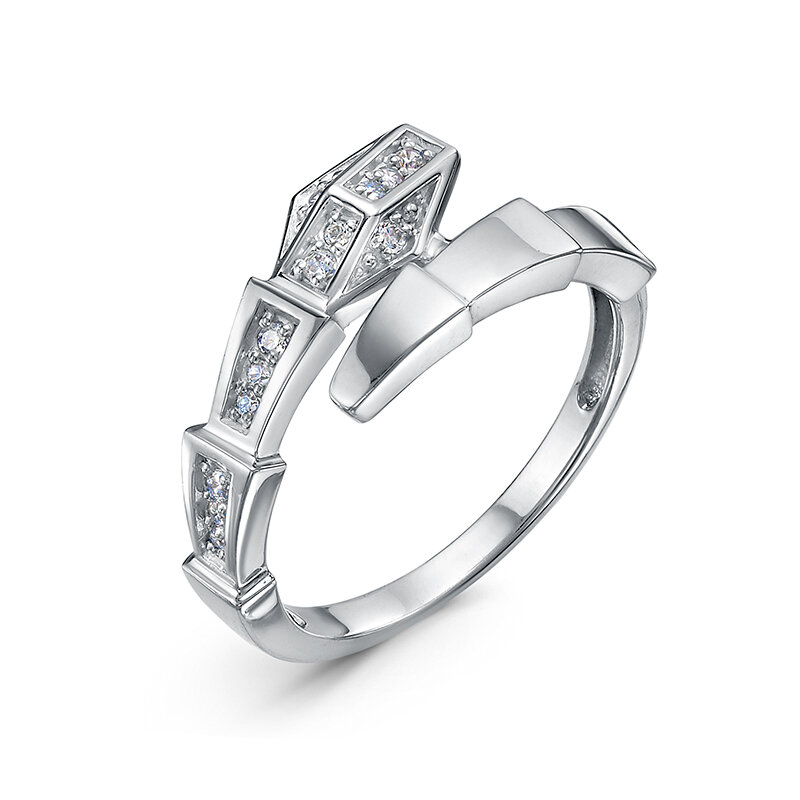 Кольцо, серебро, 925 проба, фианит