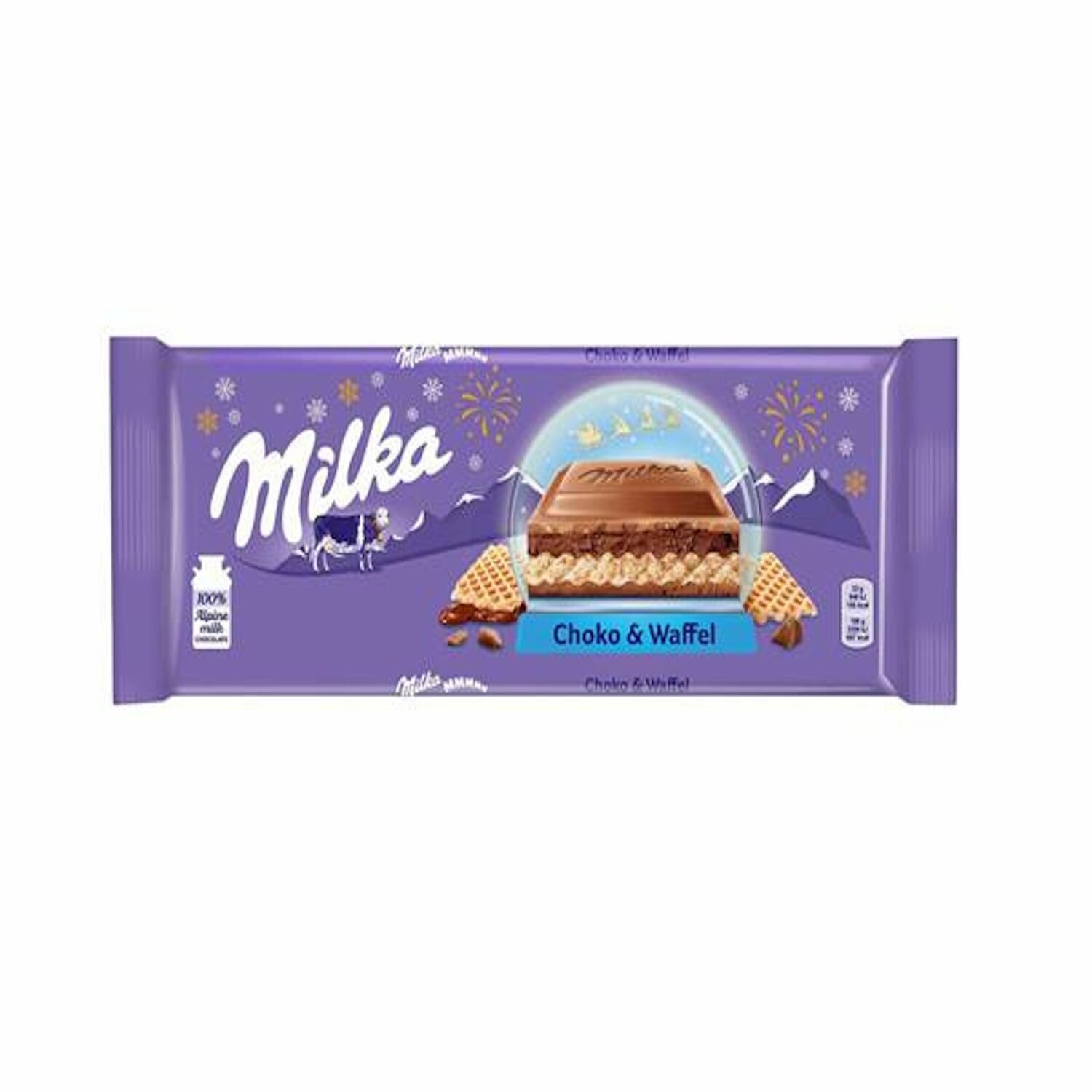 Milka Шоколад молочный Choco Wafer Chocolate Вафельный слой и карамель), 270 г
