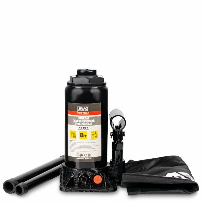 Домкрат гидравлический AVS HJ-B8T, 8т, 200-405мм.