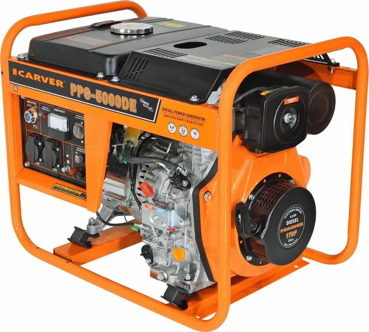 Генератор дизельный Carver PPG-5000DE (01.020.00051)