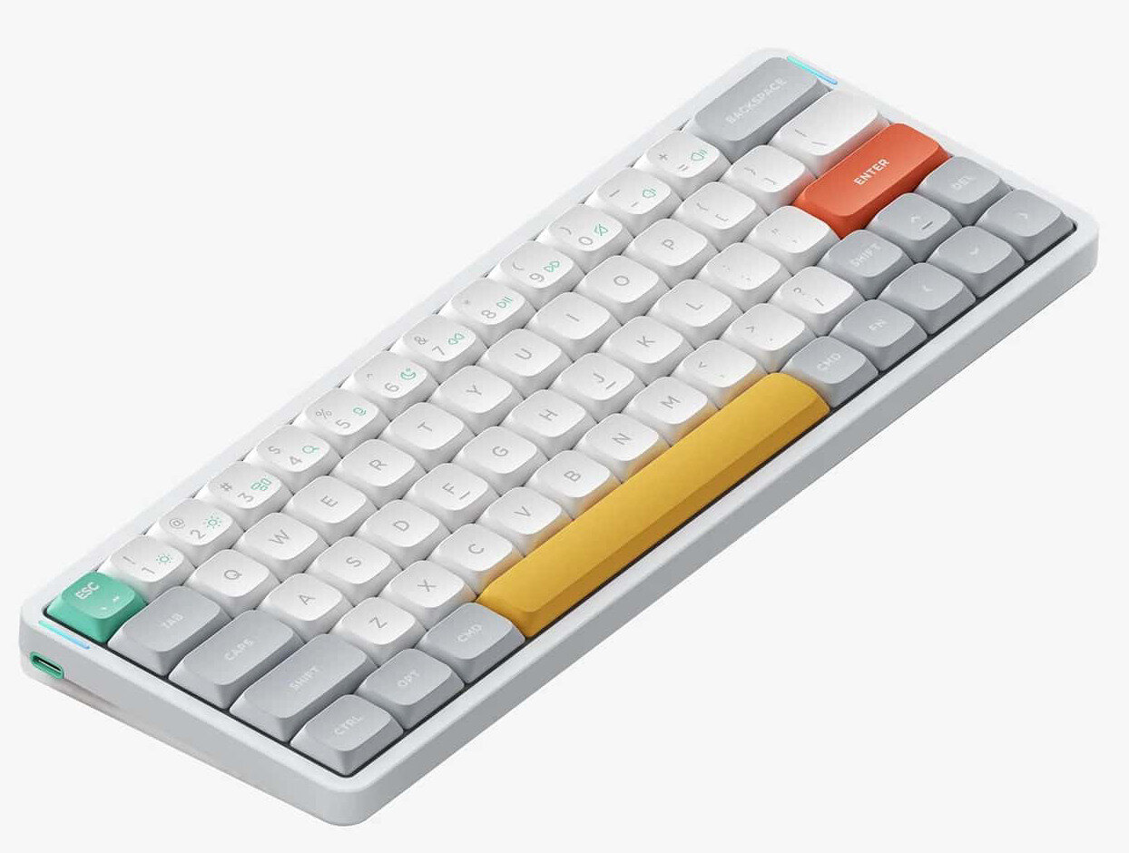 Игровая клавиатура Nuphy AIR60v2 RGB Aloe Switch (белый)