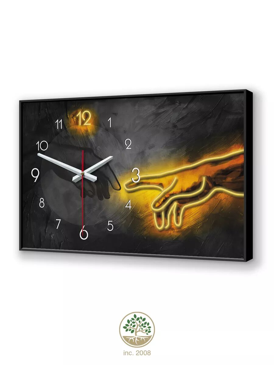 Часы настенные 35х57 см. Сотворение Адама