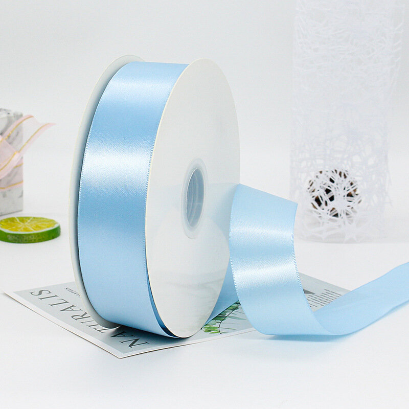 Лента для упаковки, 4 см, 91 м, небесно-голубая