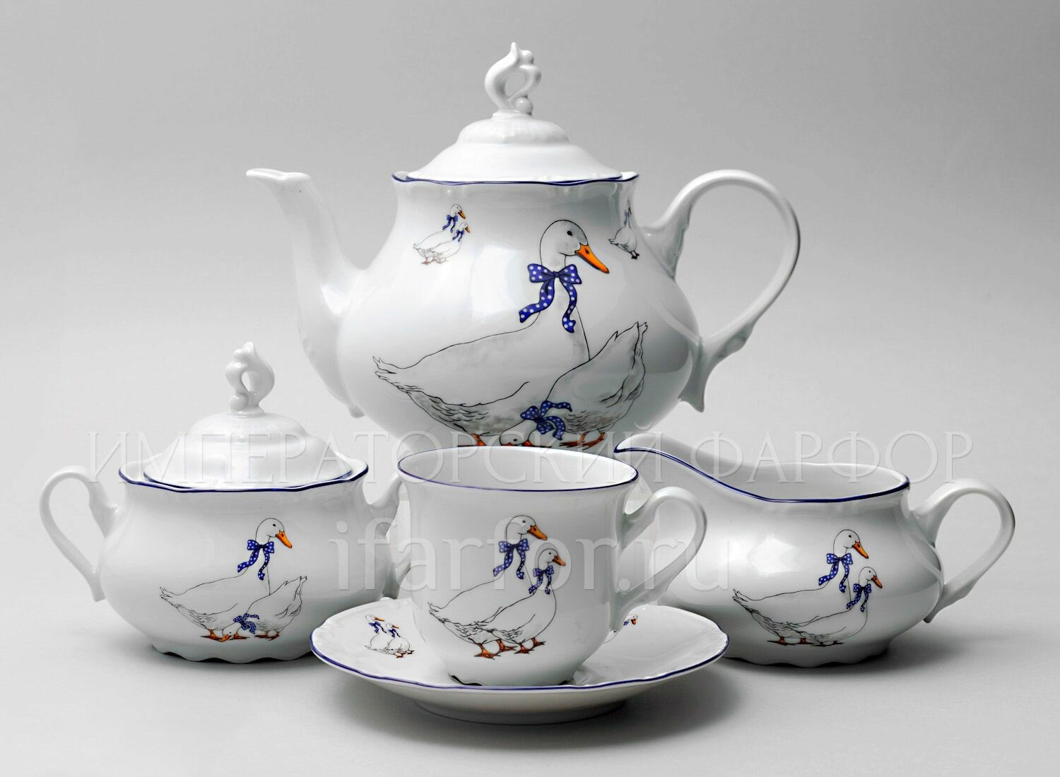 Сервиз чайный Гуси 6/17 Констанция