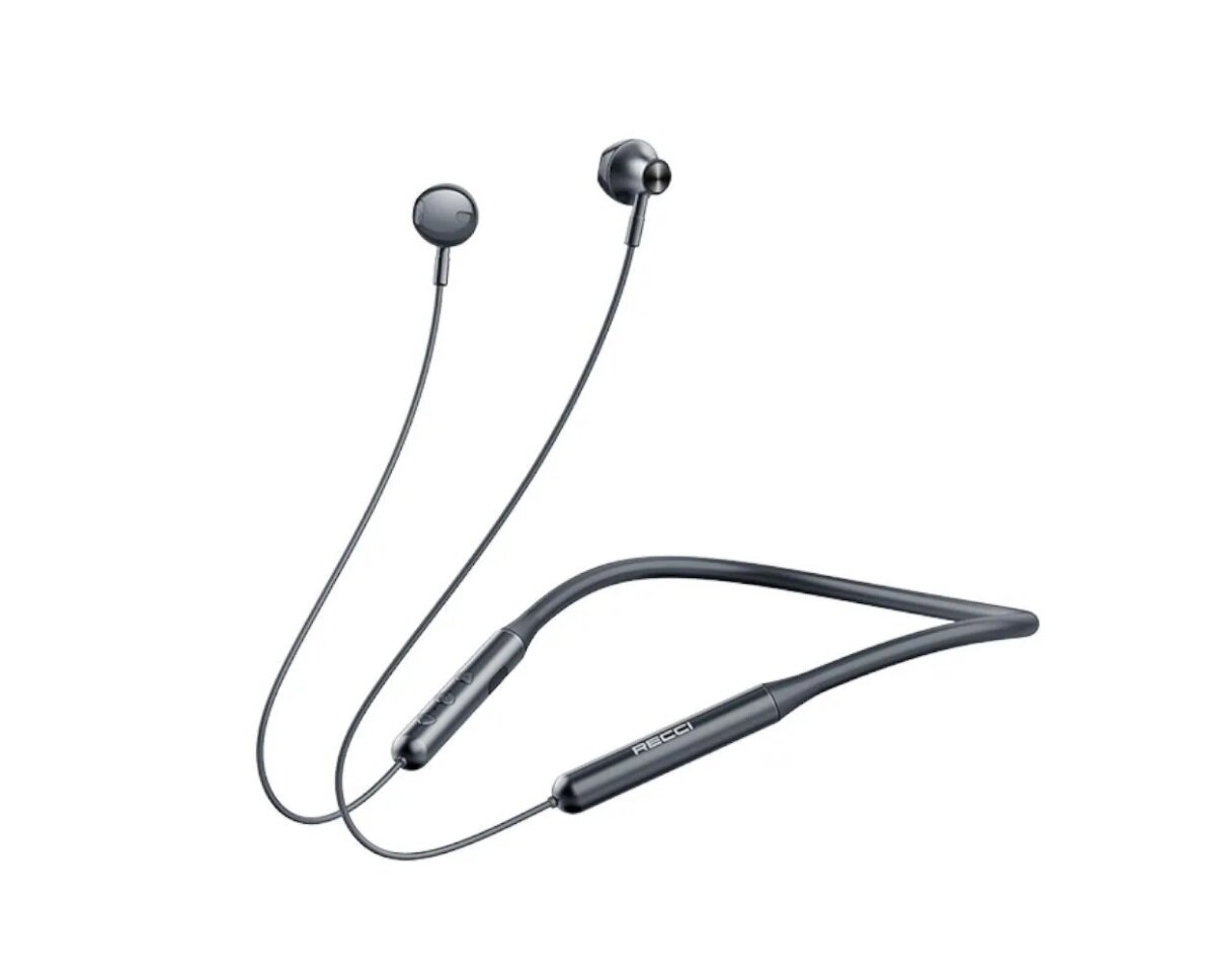 Наушники беспроводные с шейным ободком Recci Audio Sports Hero, BT5.0, 100 mAh, 30 г, Черный