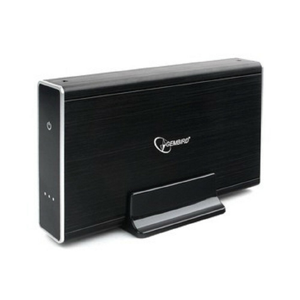 Gembird Контейнер для HDD EE3-U3S-80 Внешний корпус 3.5" чёрный, USB 3.0, SATA, HDD SSD, до 10 Тб, алюминий