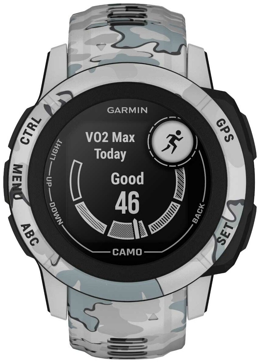 Смарт-часы Garmin Instinct 2S, 40мм, 1.2", черный/серый / серый/камуфляж [010-02563-03]