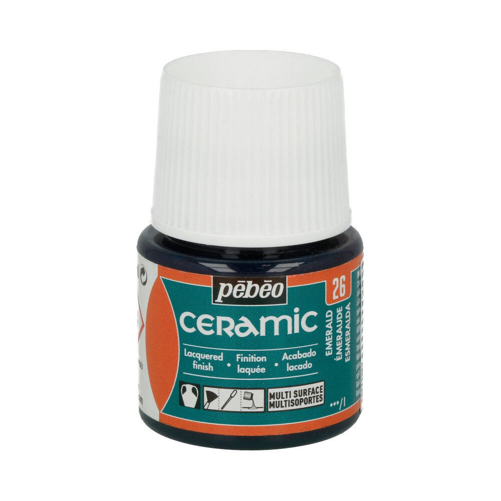 Краска по керамике и металлу Ceramic 45 мл цв. изумрудный