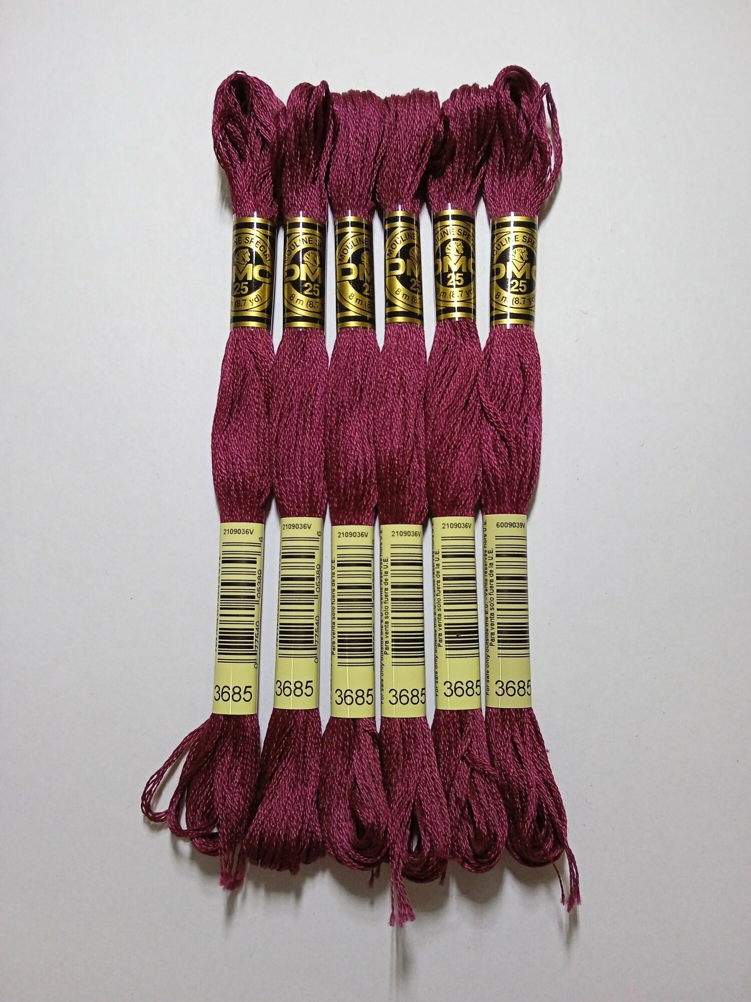 Набор ниток мулине, 8 м, 6 шт DMC-3687_6