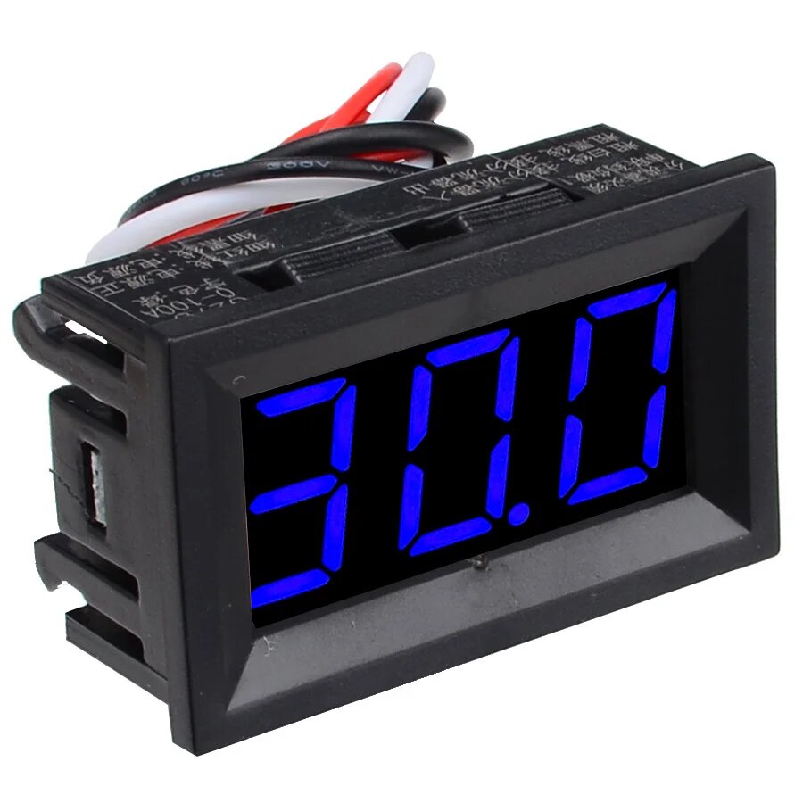 Цифровой амперметр PASTOP 0-10/50/100А DC0-50A, Blue Display