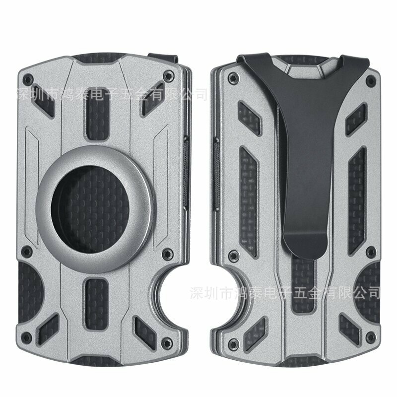 Кошелек AirTag, RFID-защита, блокировка салфеток, алюминиевый сплав, серый