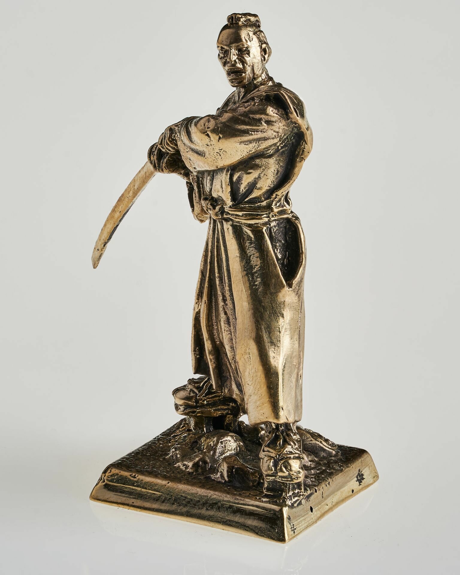 Солдатик 40 мм Самурай в хакаме, Японская армия 16-17вв, бронза