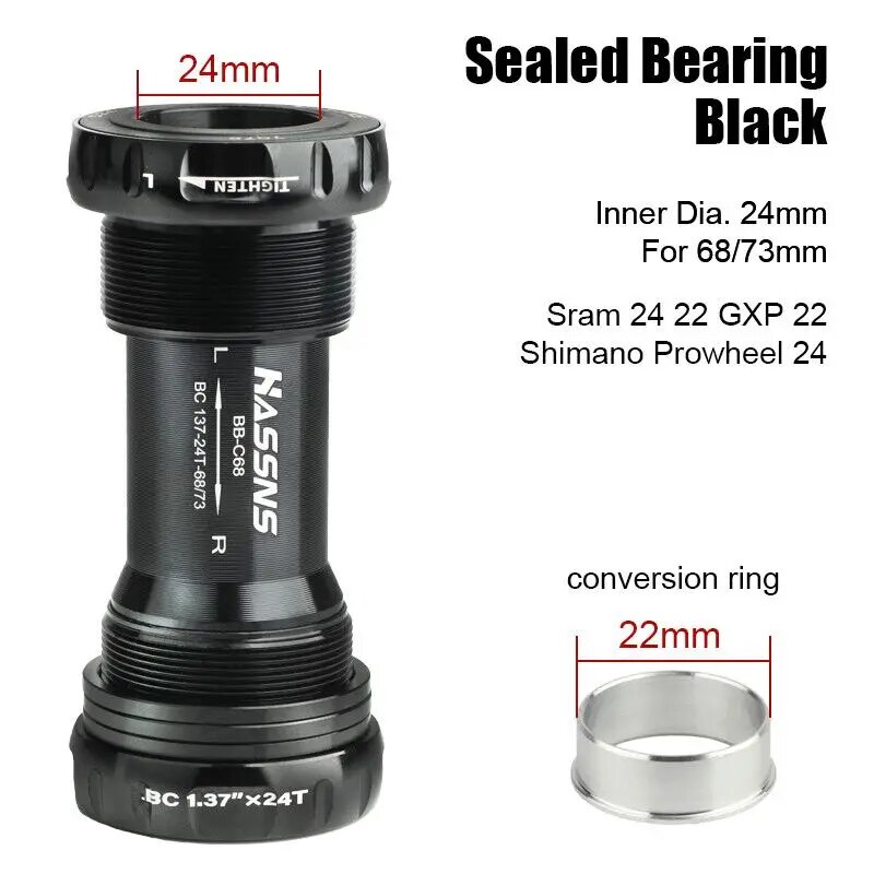 HASSNS Каретка BB68 для горных велосипедов