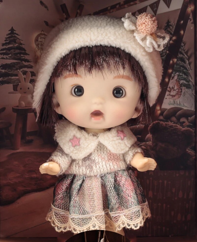 Ziluo OB11 мини кукла 10 см пластик синие зеленые глаза 10cm BJD doll