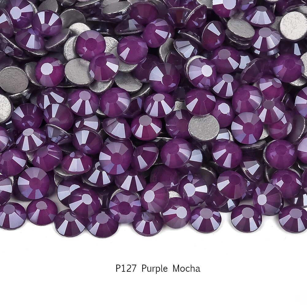 Стразы OLeeya стеклянные фиолетовые SS3-SS30 Фиолетовый, ss20-1440pcs, Purple Mocha