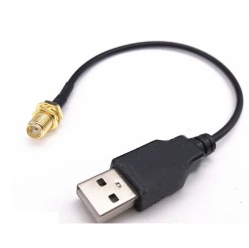 HERKOMYOU Кабель-переходник SMA-USB RG174 0.5m, SMAF-USBM-RG174