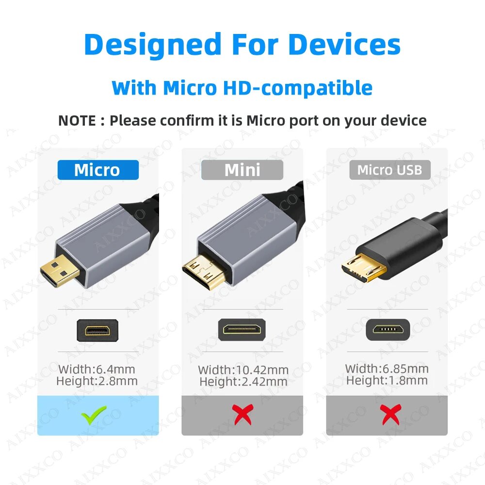 HDMI-Micro HDMI кабель 2m — фото 1
