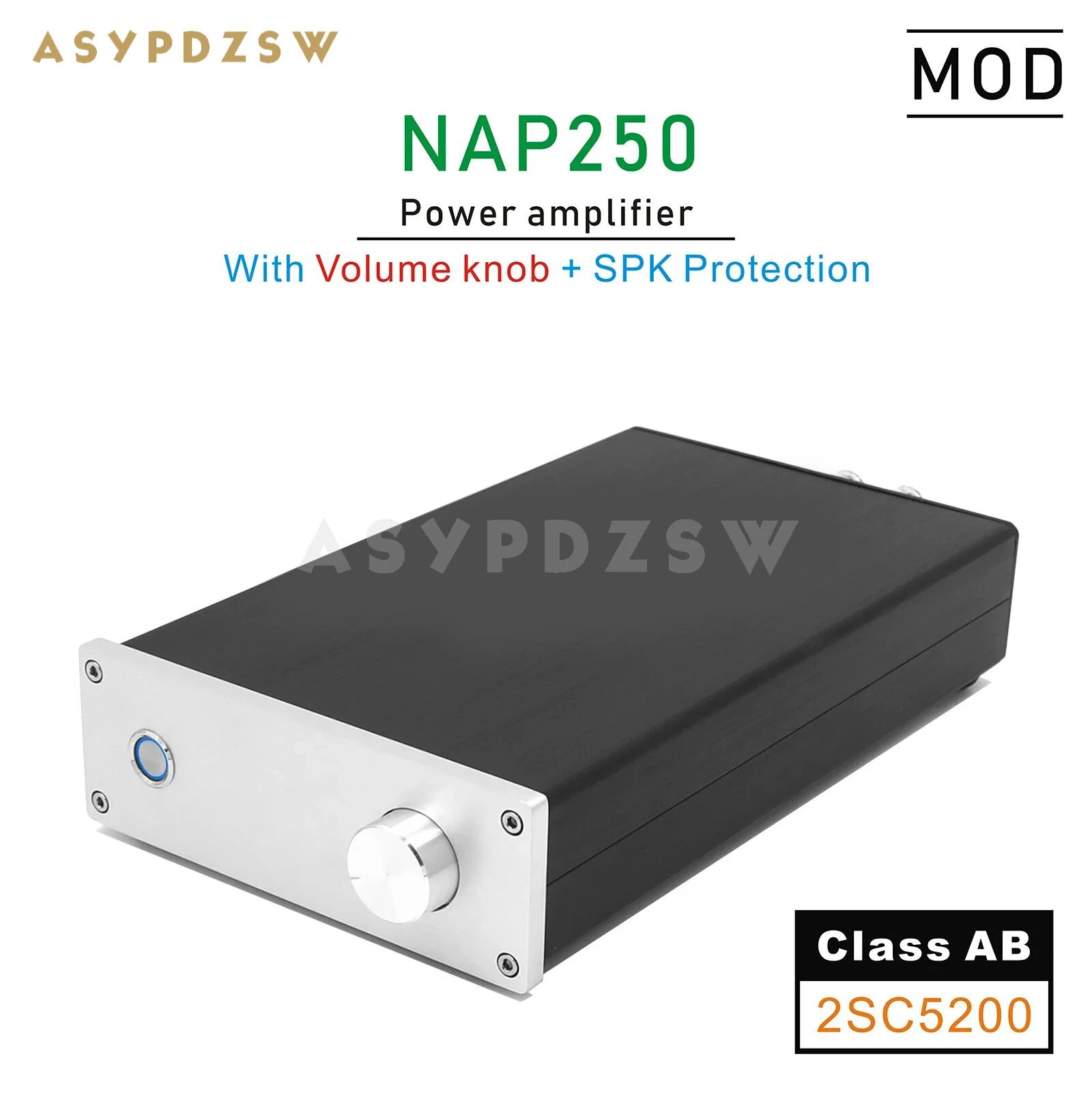 ASYPDZSW NAP250 Power amplifier, Silver, 230V