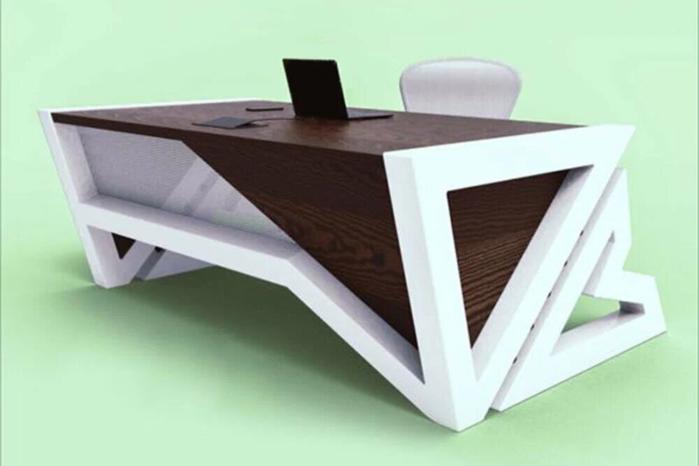 Компьютерный / письменный стол Лофт из металла и массива дуба от MetalCraft Модель 13