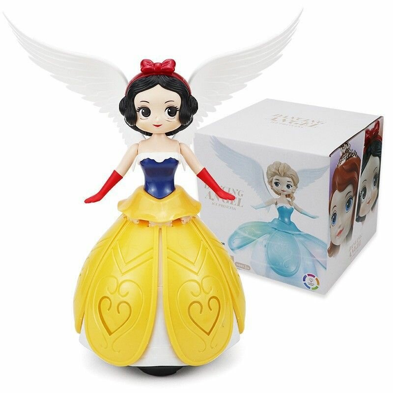 Вращающаяся и танцующая кукла-принцесса, фантазийная легкая музыкальная детская электрическая игрушка