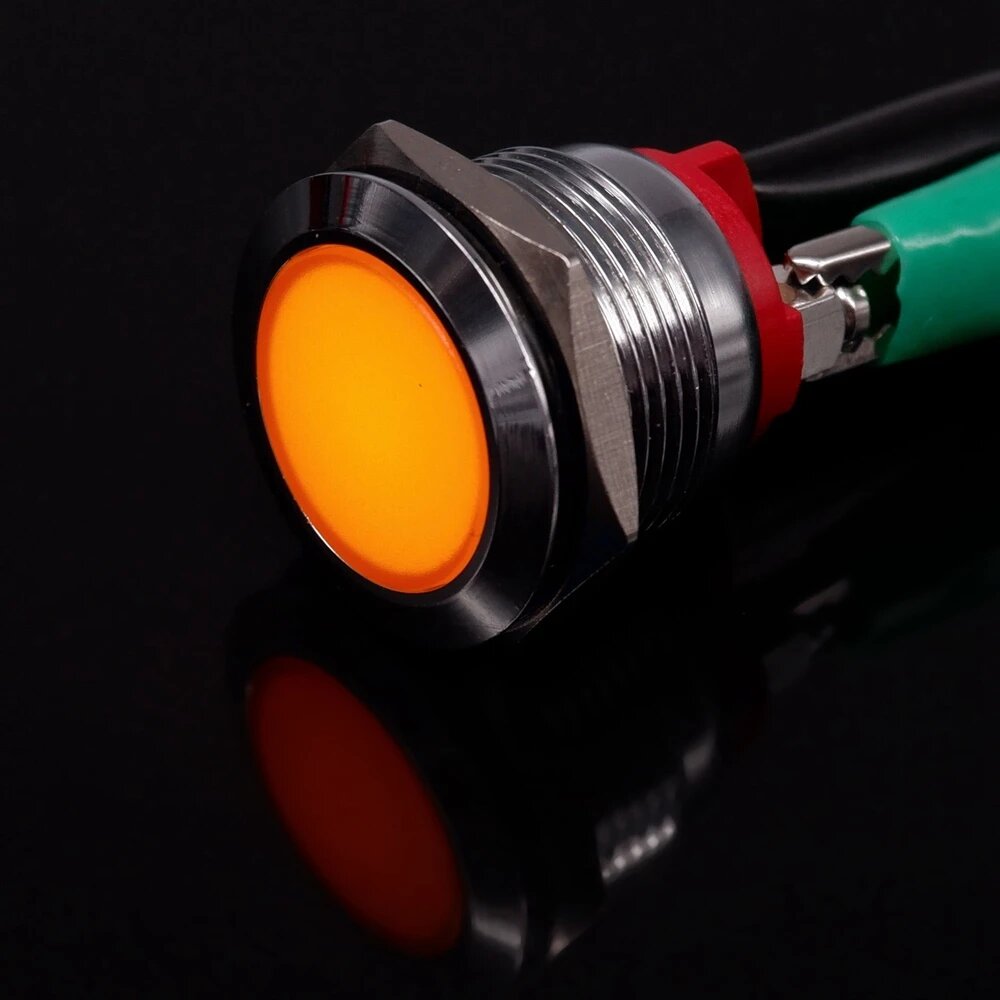 16 мм 19 мм 22 мм Световые индикаторы Светодиодный предупреждающий сигнал Металлическая контрольная лампа 3 В 6 В 12 В 24 В 220 В Красный Желтый Синий Зеленый Винтовой / штыревой терминал
