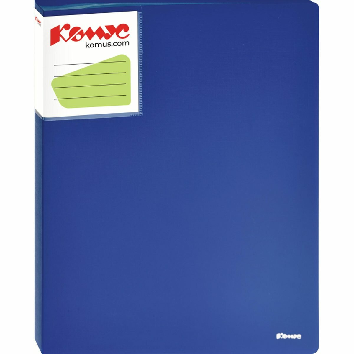 Папка файловая 40 вкладышей Комус Шелк (A4, 700мкм, пластик) синяя, 30шт.