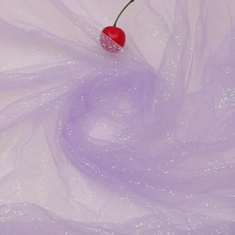 Сетчатая ткань SilkSouth серебристого цвета Фиолетовый, фиолетовый