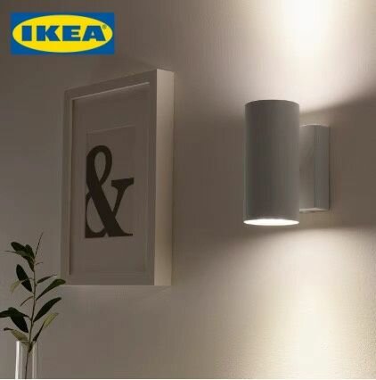 IKEA Настенный светильник, белый, 15 см, двусторонний