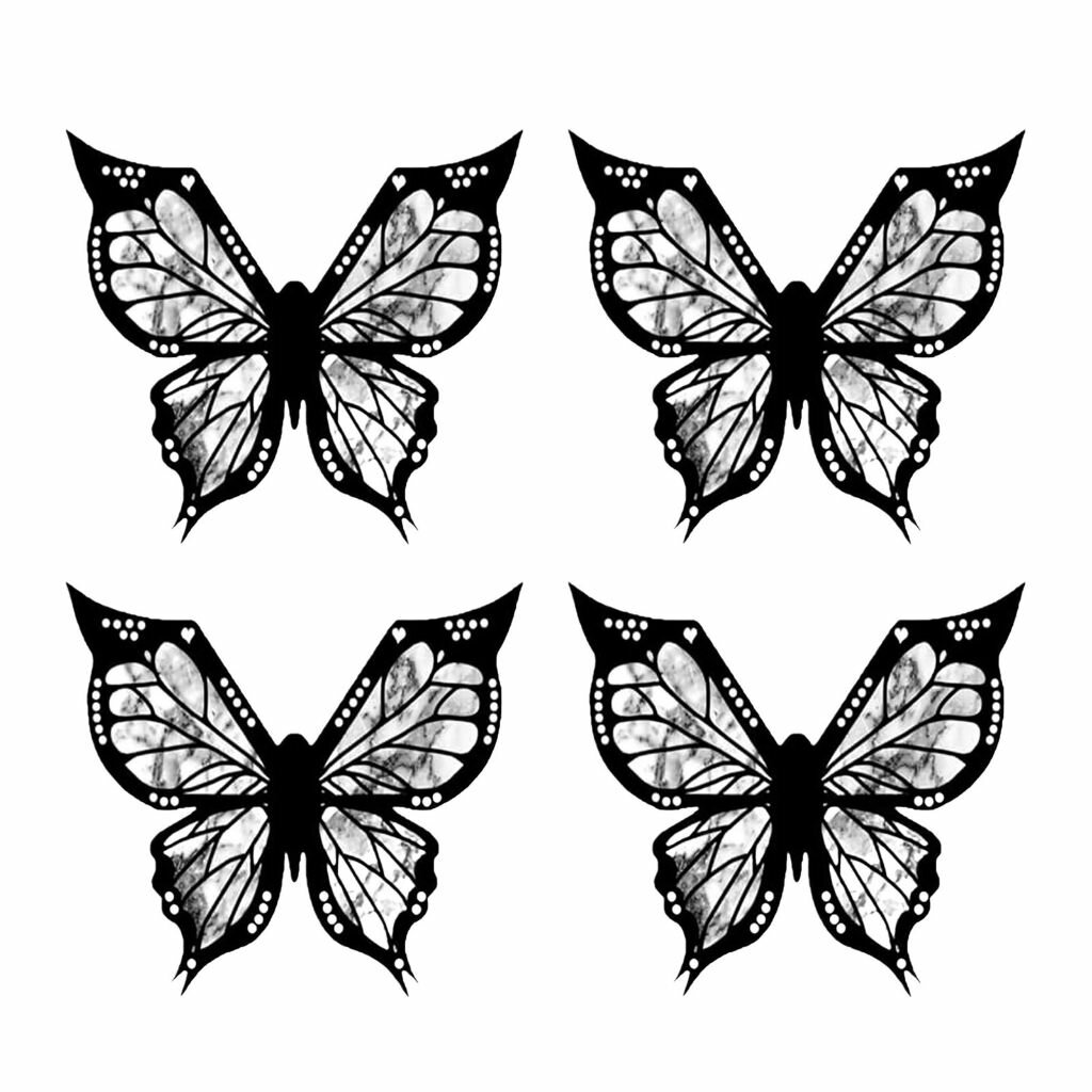 4шт, форма для подводки глаз в виде бабочки-упаковка из четырех штук